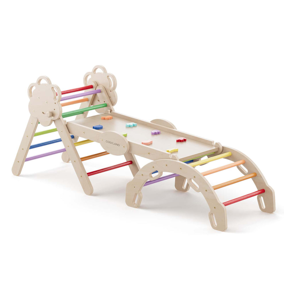 8-in-1 Foldable Pikler Triangle for Toddlers – Cosyland